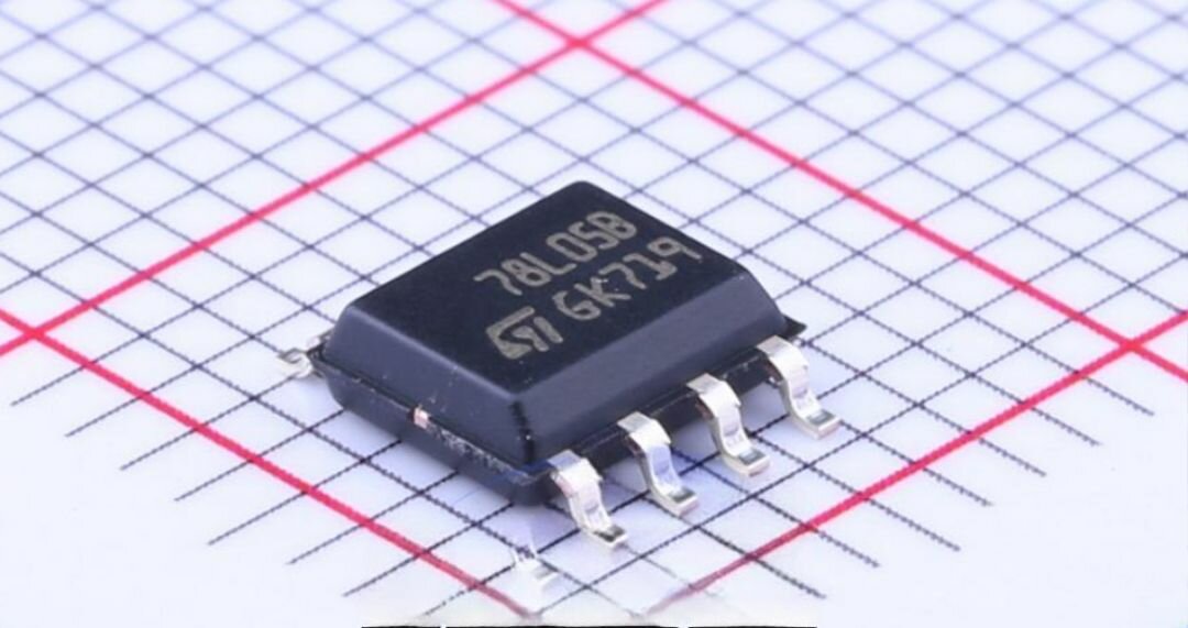 Стабилизатор напряжения STMicroelectronics L78L05ABD13TR линейный нерегулируемый 5В 0,1А SO8, 1шт