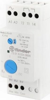 FINDER 72.01.8.024.0000 Модуль: реле контроля уровня, уровень проводящей жидкости, DIN, 1шт