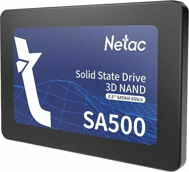 SSD 2.5" Netac 256Gb SA500 Series Retail (SATA3, up to 520/450MBs, 3D NAND, 120T — фото 1