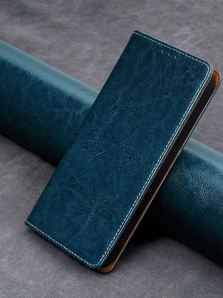 Чехол книжка case на Oppo Reno 15 5G / Оппо Рено 15 5G из высококачественной натуральной кожи.