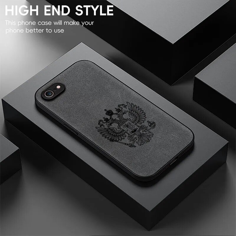 Роскошный кожаный чехол для Apple iPhone 6/ 7 / 8 / SE 2020 (SE 2) / SE 2022 (SE 3) /Айфон 6,7, 8, СЕ 2020 (СЕ 2), СЕ 2022 (СЕ 3), устойчивый к отпечаткам пальцев, приятный на ощупь