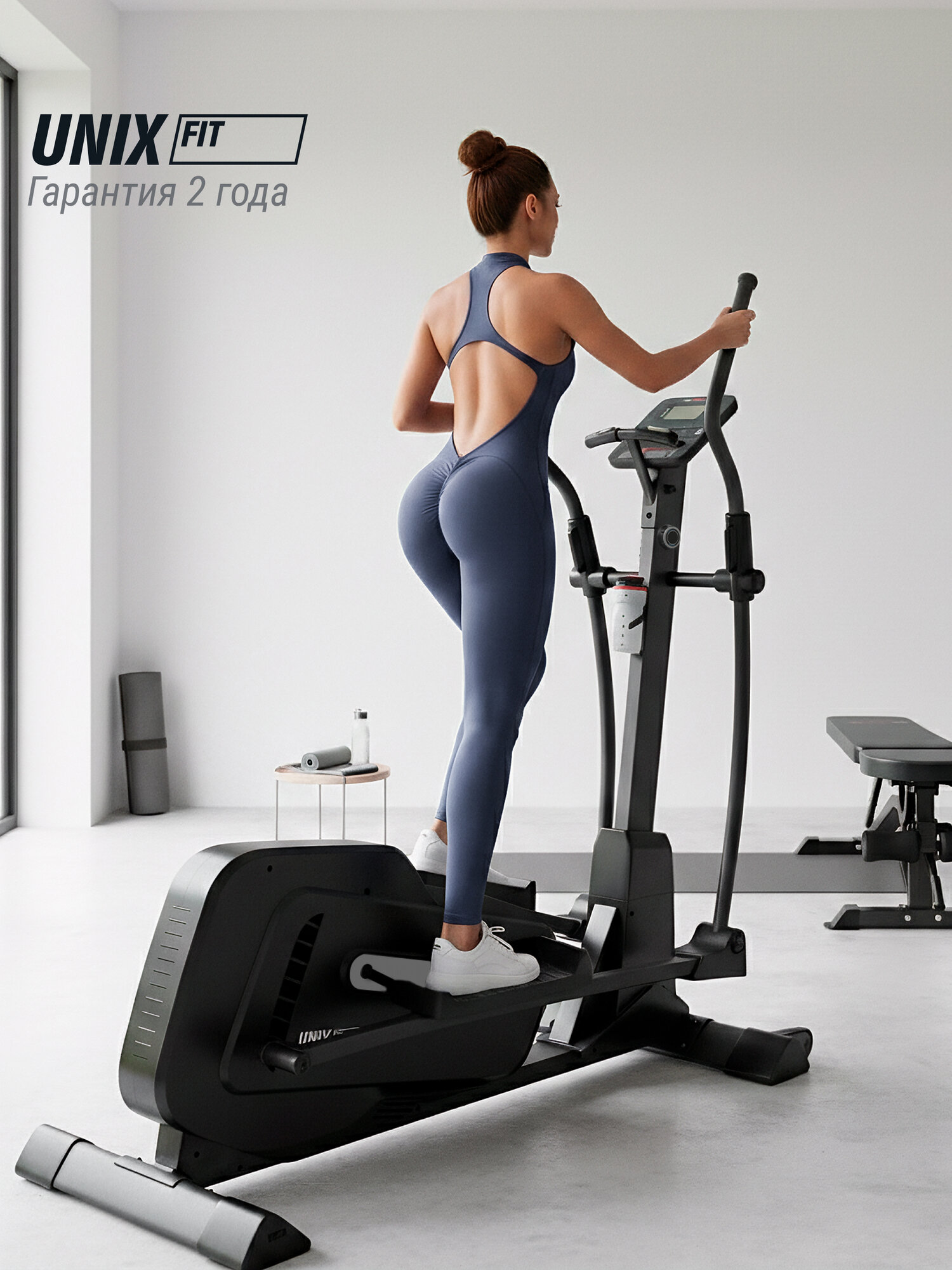 Эллиптический тренажер UNIX Fit SL-400X магнитный, кардиотренажер, маховик 22.3 кг, 8 уровней нагрузки, для дома