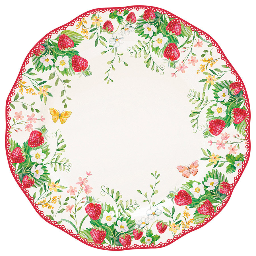 Тарелка десертная Jardin Des Fraises D20 см фарфоровая Easy Life R3402/JARF