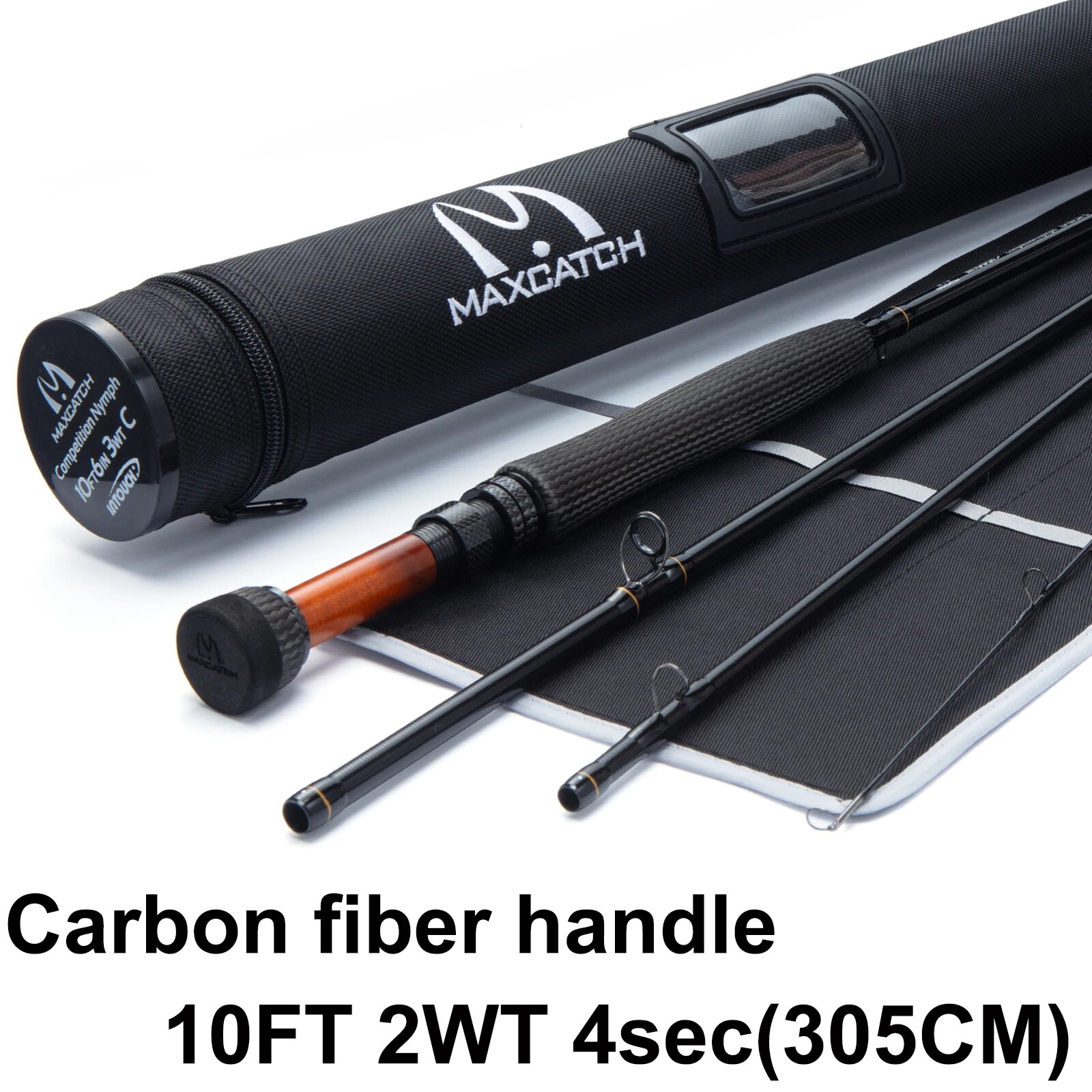 Удочка Maximumcatch Competition InTouch Nymph 10'0' 10'6' 2/3WT Черный, Carbon Handle 10FT