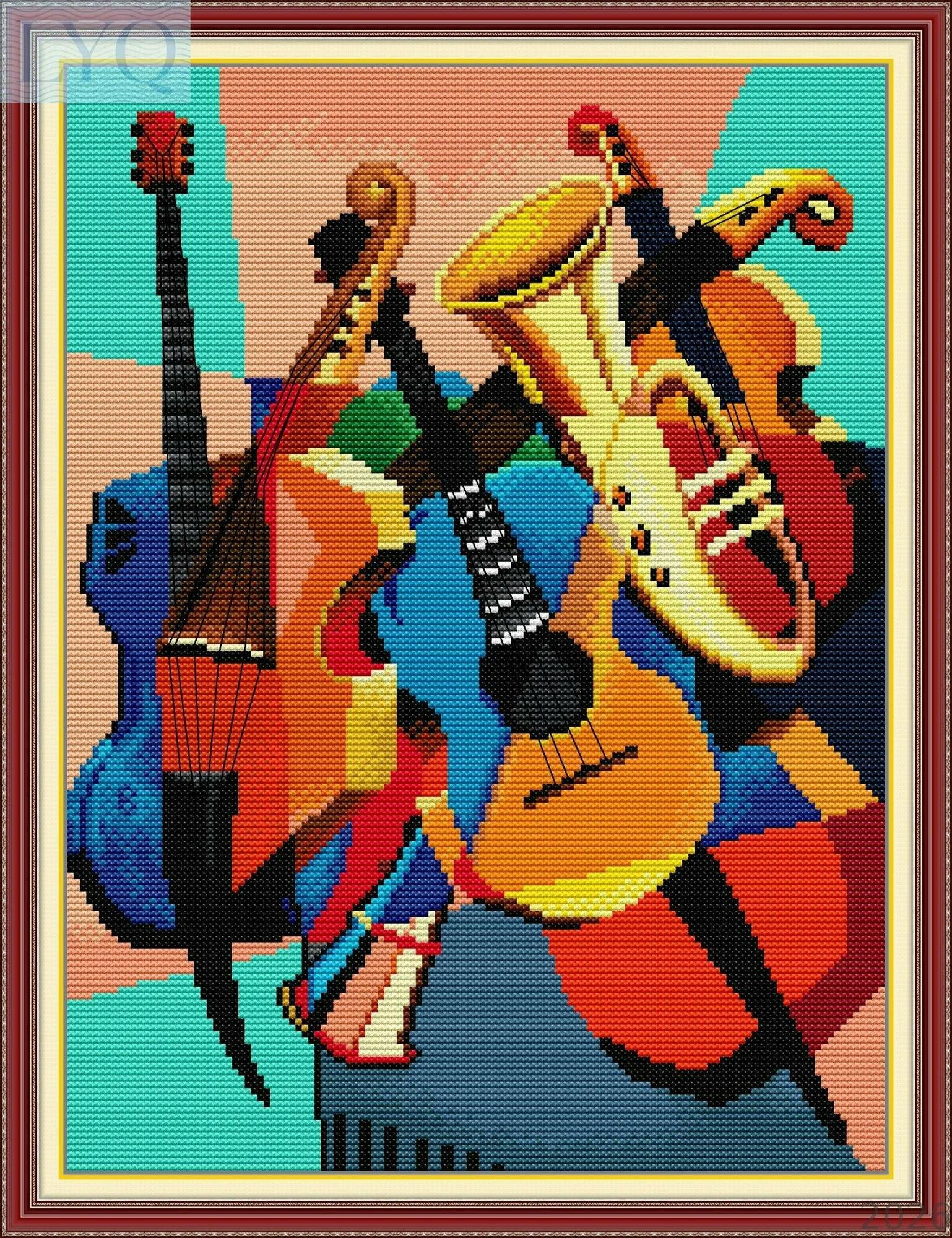 NKFвышивка крестом наборы, Схема на11CT "Музыкальные инструменты",39*50CM