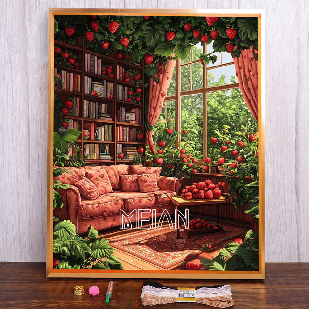 MEIAN Набор для вышивания,30x40CM,11CT,40 цветов