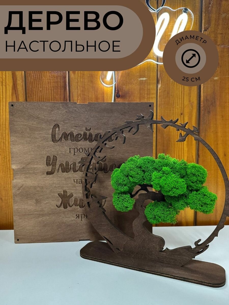 Настольное дерево со мхом