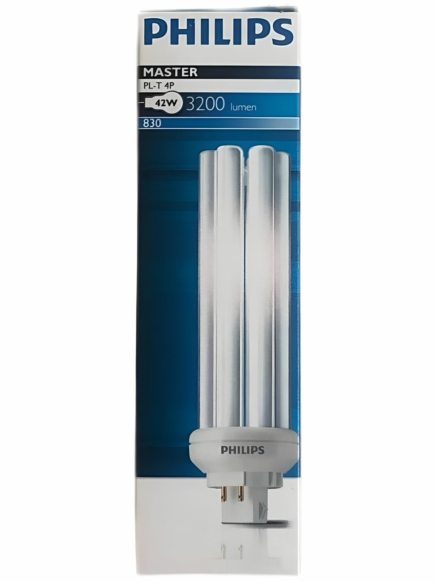 Лампа Philips GX 24g-4 42W/830 ( 4 контакта). Теплый свет. Польша.