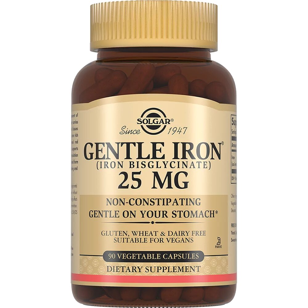 БАД Solgar Капсулы "Легкодоступное железо Gentle Iron", 90 шт. Gentle Iron 25 mg