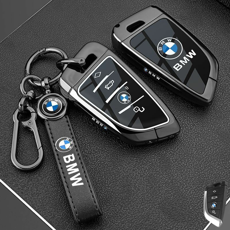 Специальный брелок для ключей BMW, футляр для ключей, BMW A [чехол для ключей + пряжка на шнурке] черный