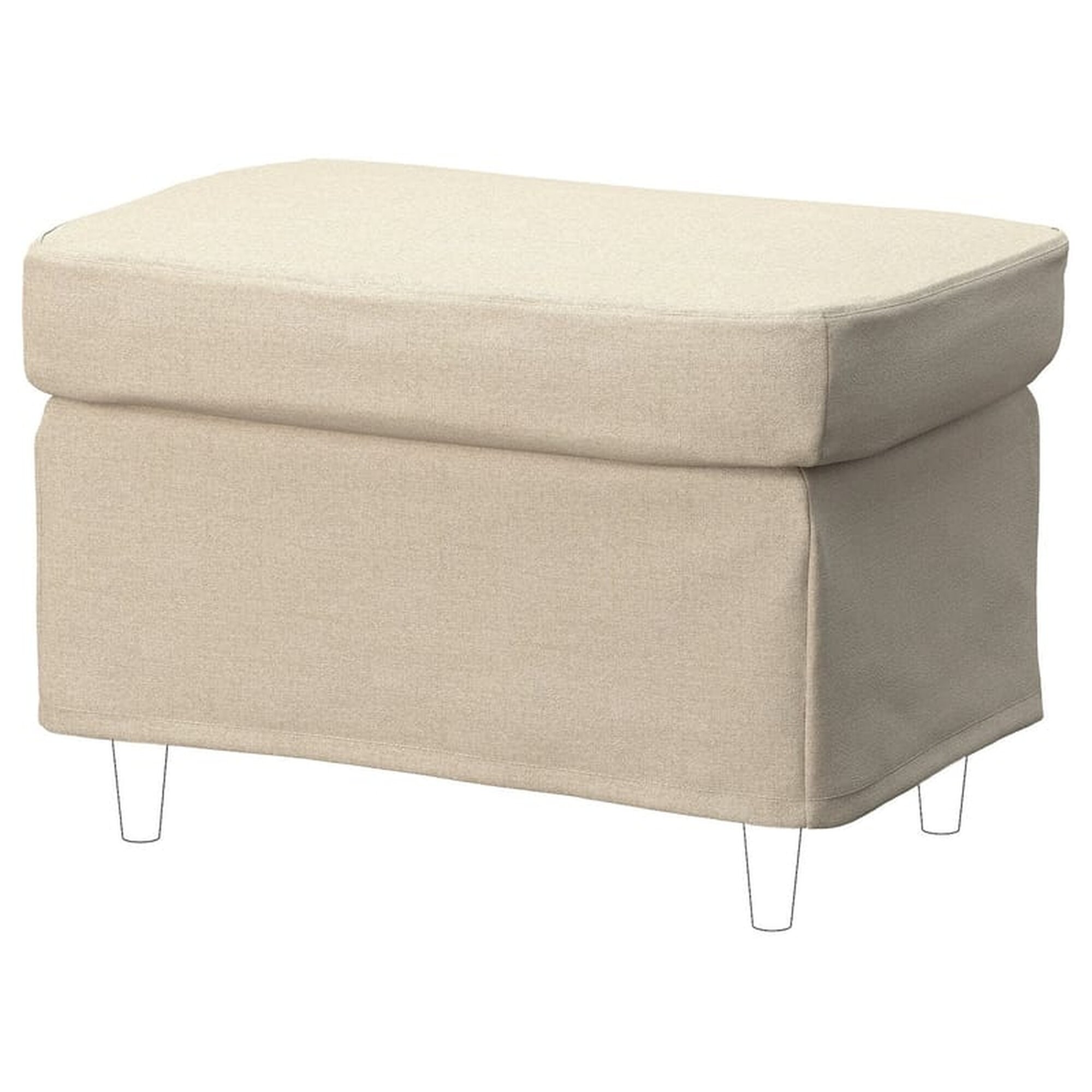 Чехол IKEA STRANDMON Naggen, для пуфика, полиэстер, цвет бежевый