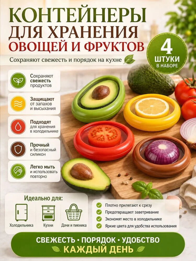 Контейнер пищевой, 4 шт