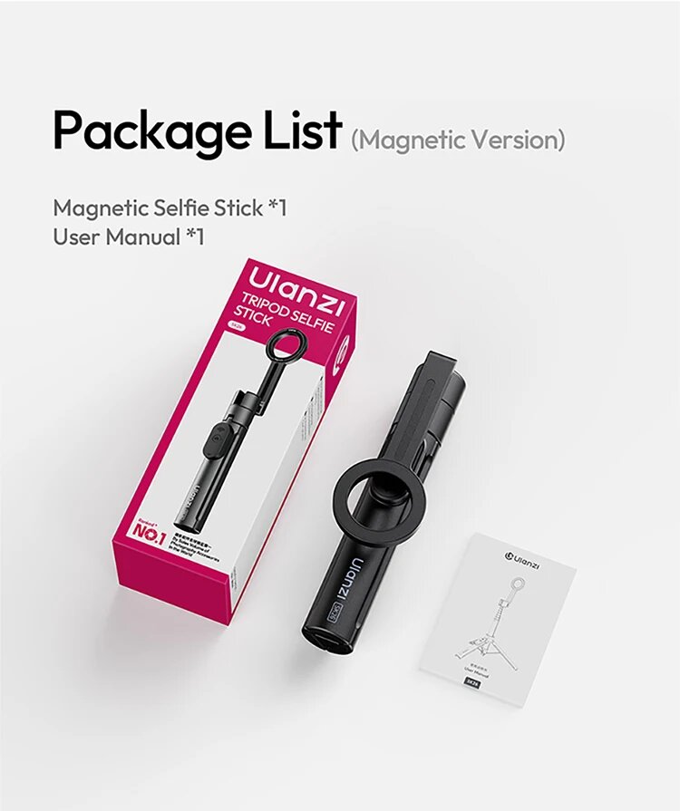 Магнитный штатив Ulanzi SK26 для iPhone 17 Pro Черный, Magnetic Version