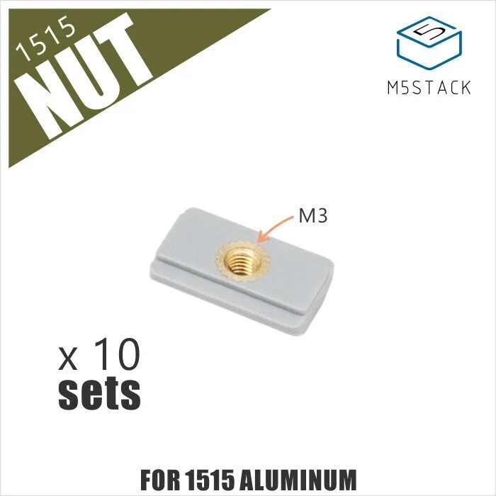 Скользящие гайки M5Stack для алюминиевых профилей 1515 (10 шт.)
