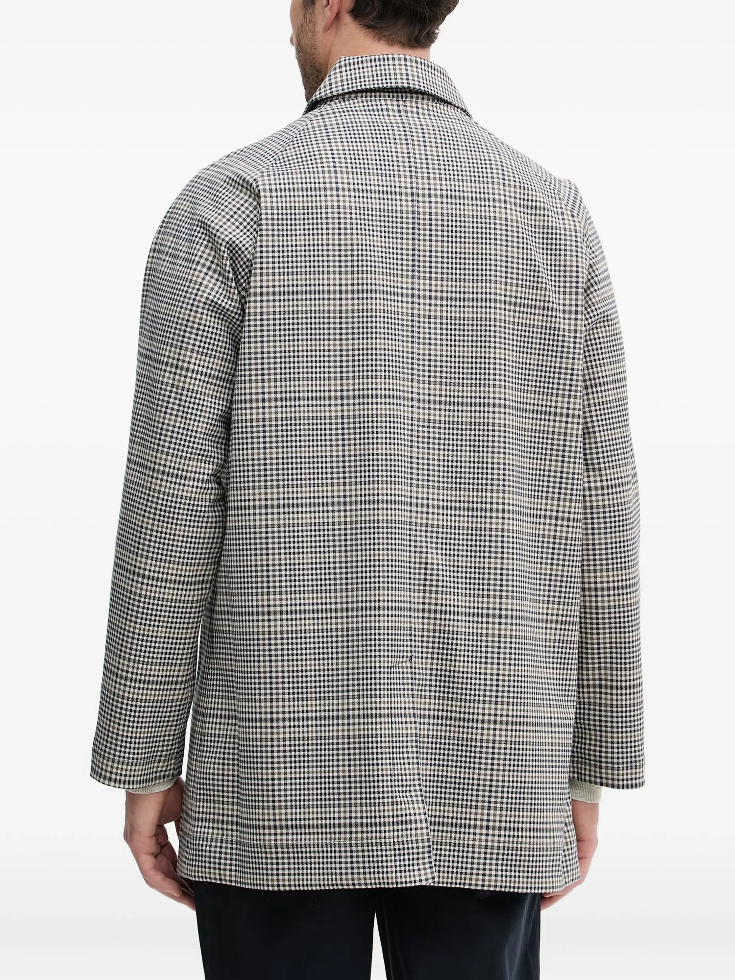 Пальто Roking check-pattern single-breasted coat