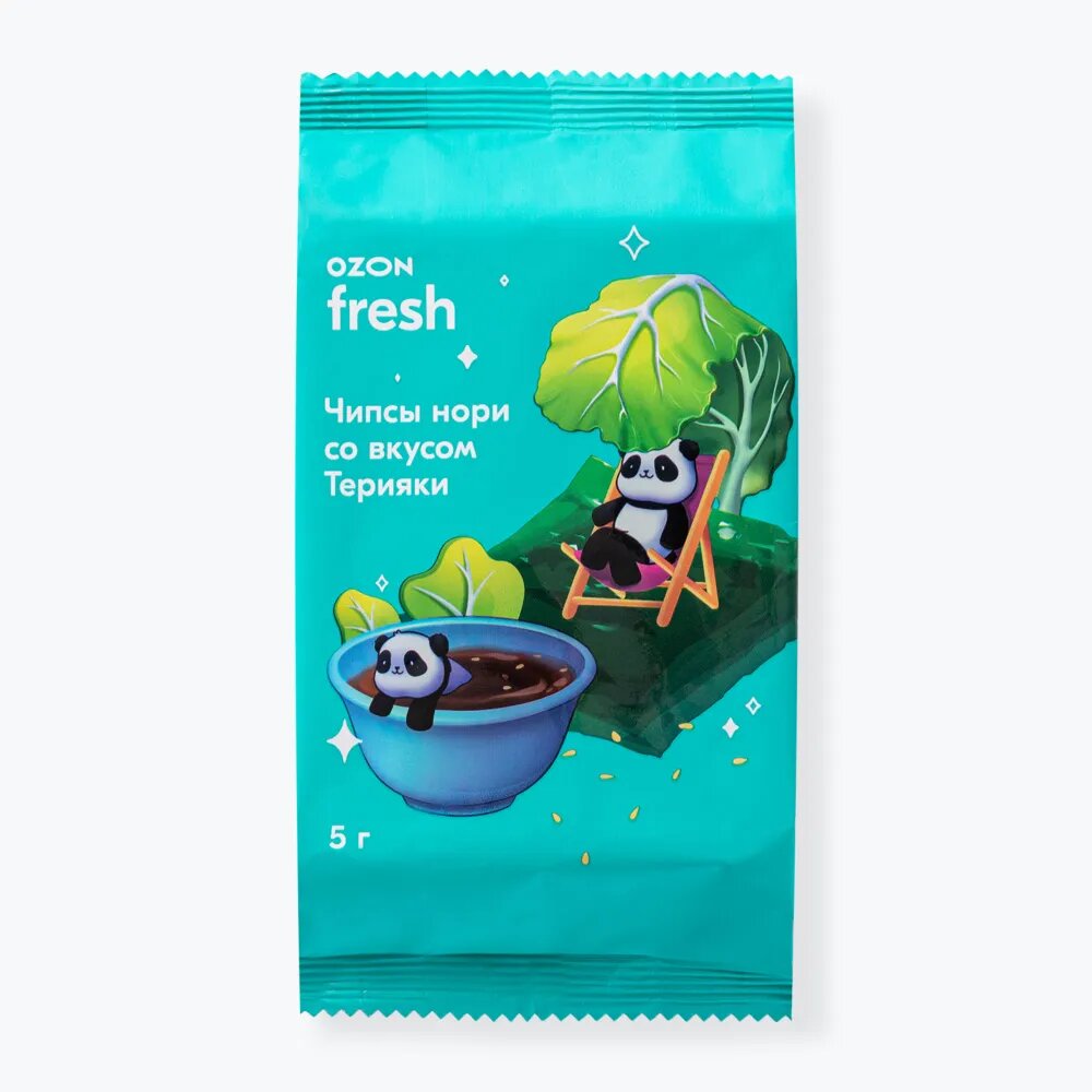 Чипсы-Нори из морской водоросли Ozon fresh Teriyaki, 5 г