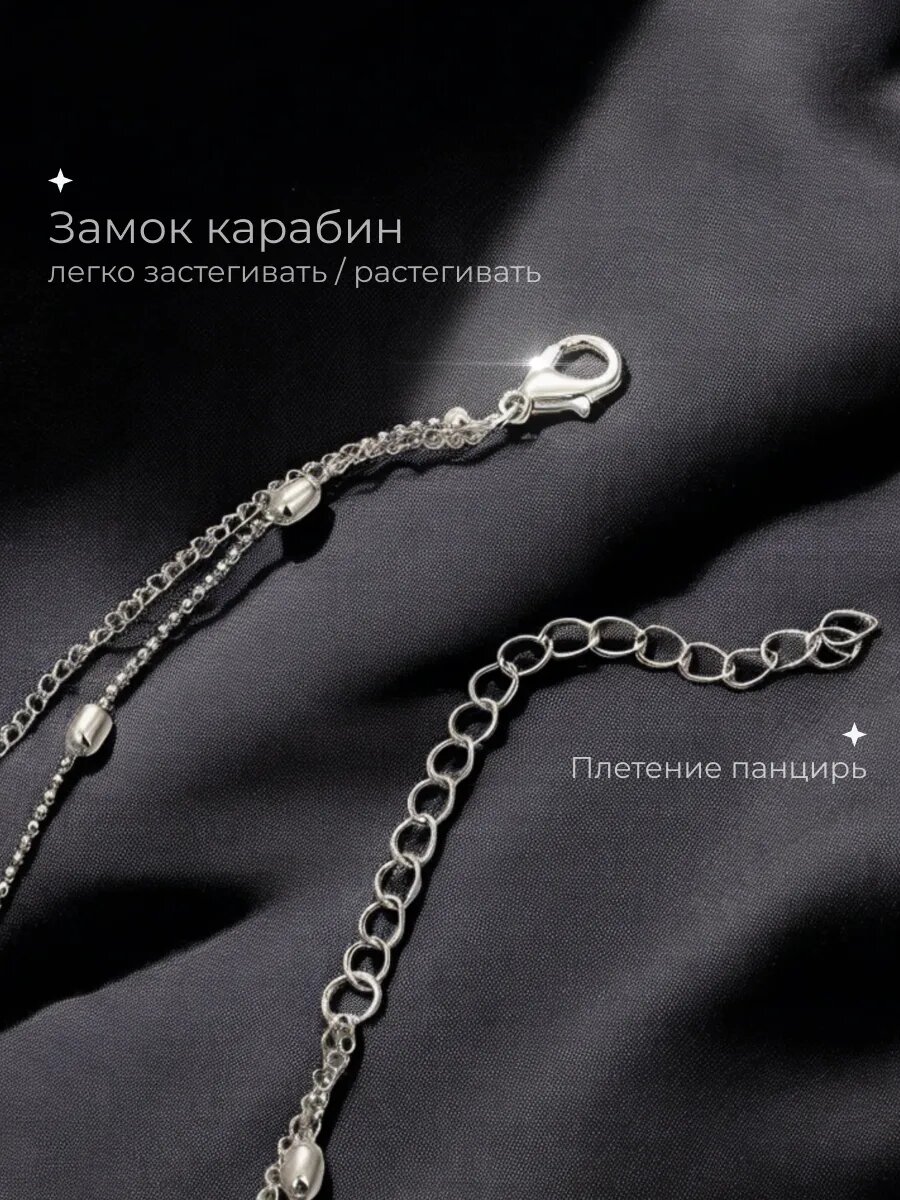 Колье Daniele Riccardi, длина 44 см, серебро — фото 1
