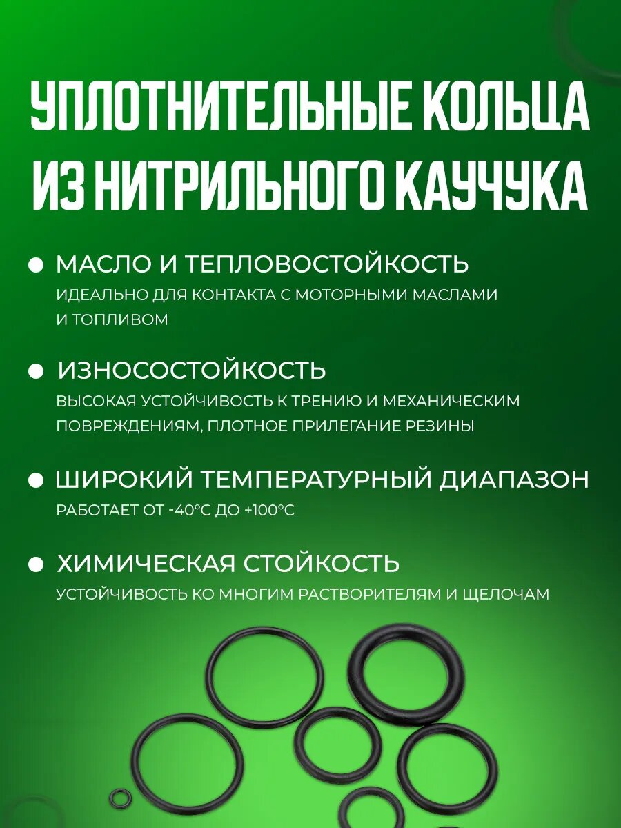 Резиновые уплотнительные кольца набор 500 шт. — фото 1