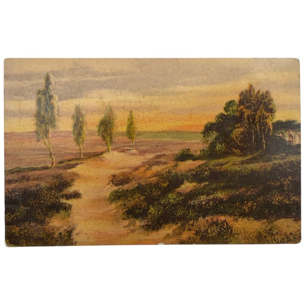 Почтовая открытка "Закат в степи" 1900-1917 гг. Эстония