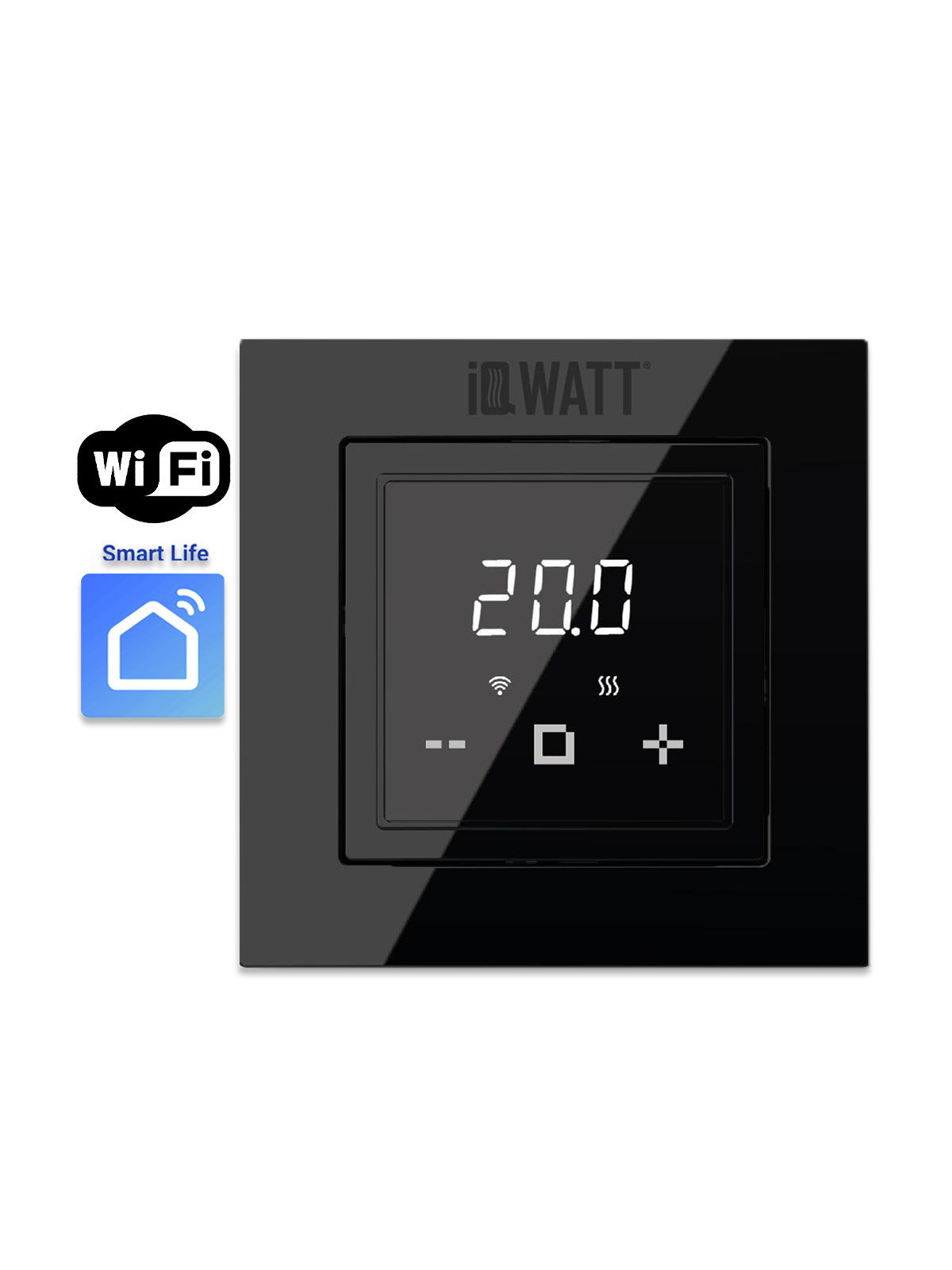 Терморегулятор IQWATT IQ Thermostat D Wi-Fi (черный) программируемый
