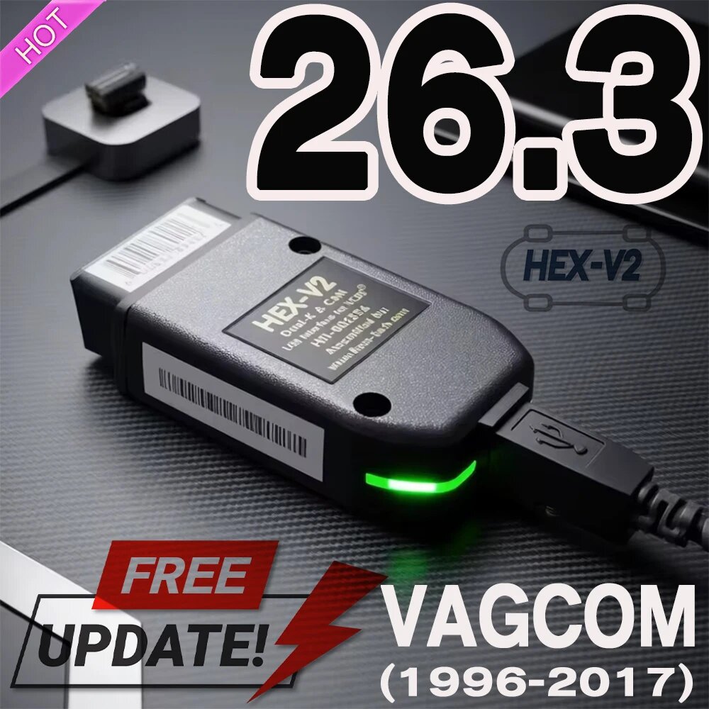 Новейший диагностический сканер VAGCOM V26.3 V25.3 VCD'S HEX Atmega162 V2 для VW, Russian25.3.2