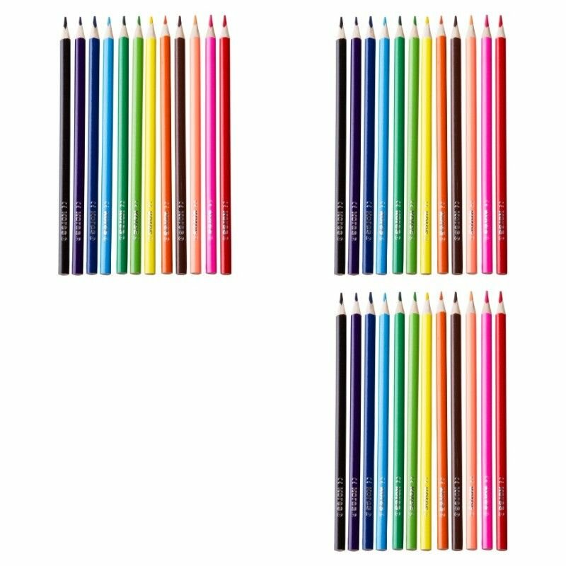 Kores Карандаши цветные, Kromas 93391, 12 цветов, трехгранные, 3 шт