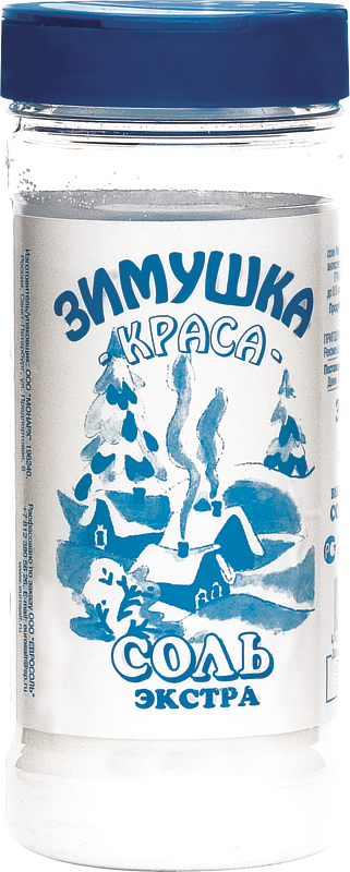 Соль зимушка краса экстра, белая, пластиковая банка, 500 грамм