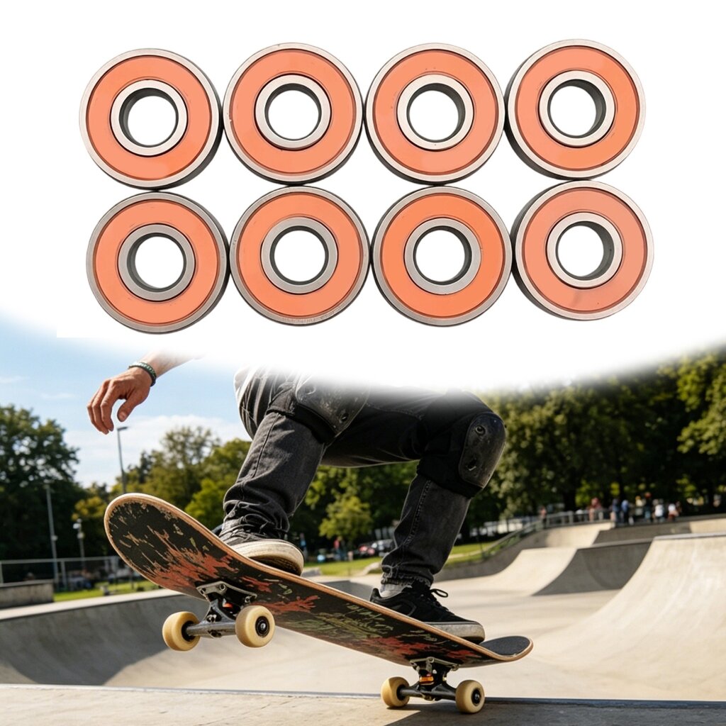 Скейтборд, Четырехколесный подшипник для скейтбординга dragon cage rapid silent color bearing-красный