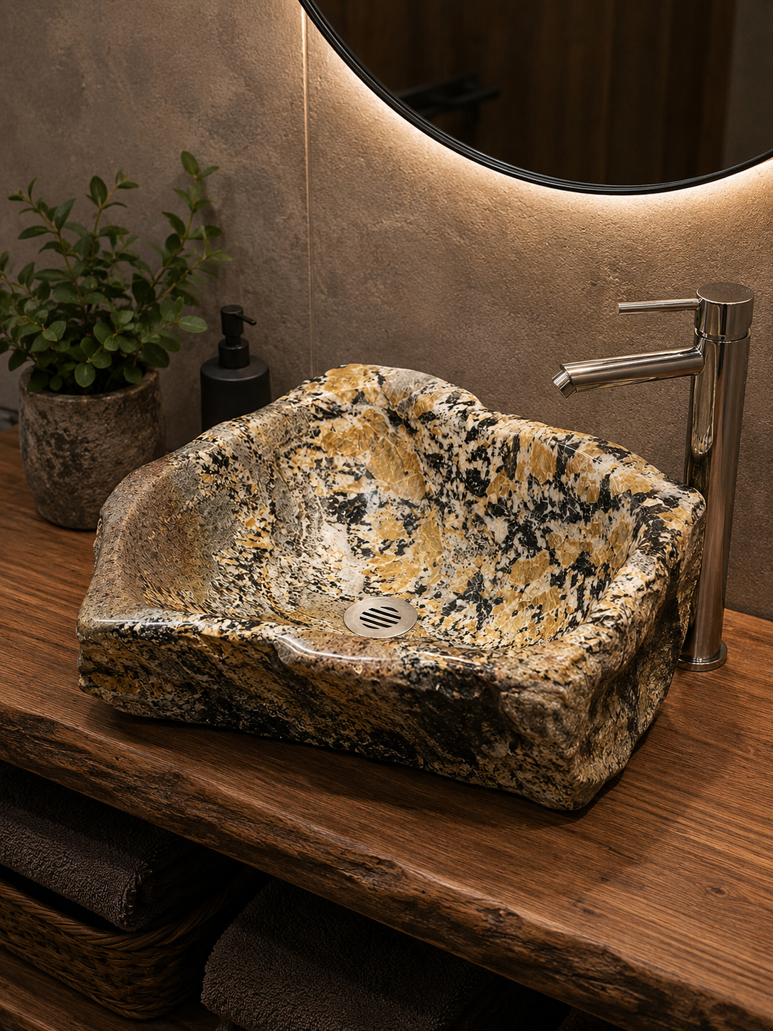 Раковина из натурального камня от TrueStone (50х40х14см) RK-063