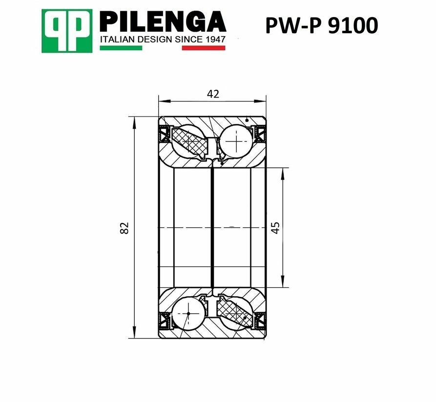 Подшипник передней ступицы, PILENGA PWP9100