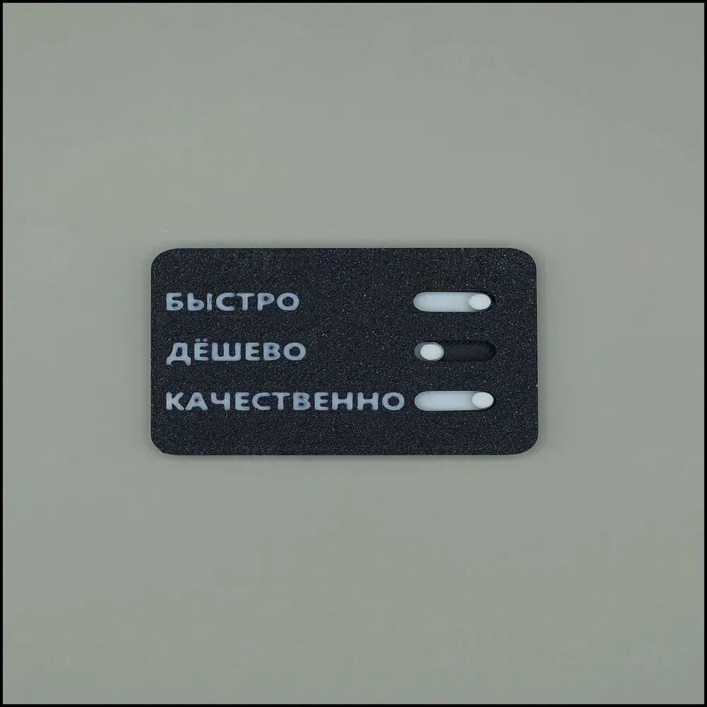 Интерактивная карточка "Быстро-Дёшево-Качественно"