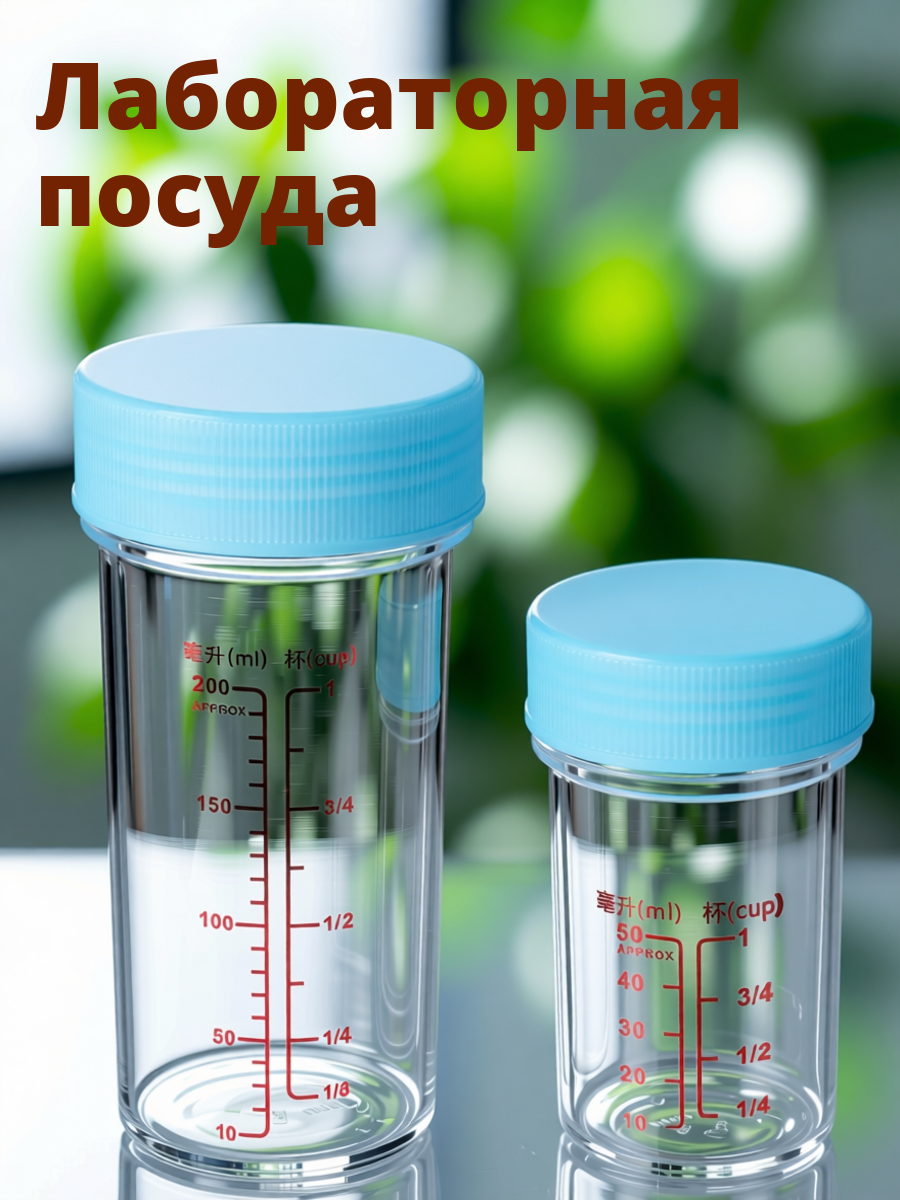 Измерительные Чашки Набор Из 2 Штук Прозрачные С Лидом Для Медицинских И Кухонных Целей Из Пп И Пс