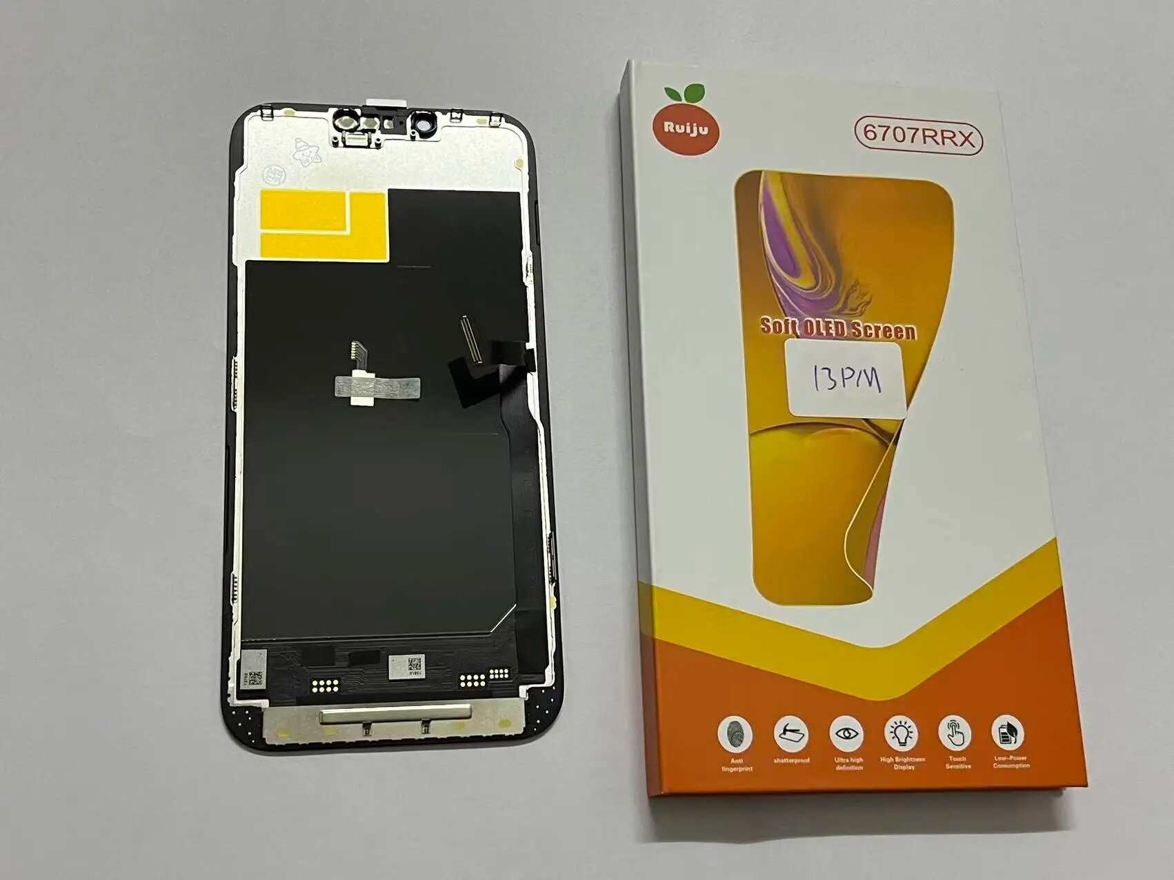Экран RJ Brand 100% Soft OLED для iPhone 14Pro 15 16 с функцией True Tone и 3D RJ-soft OLED13ProMax