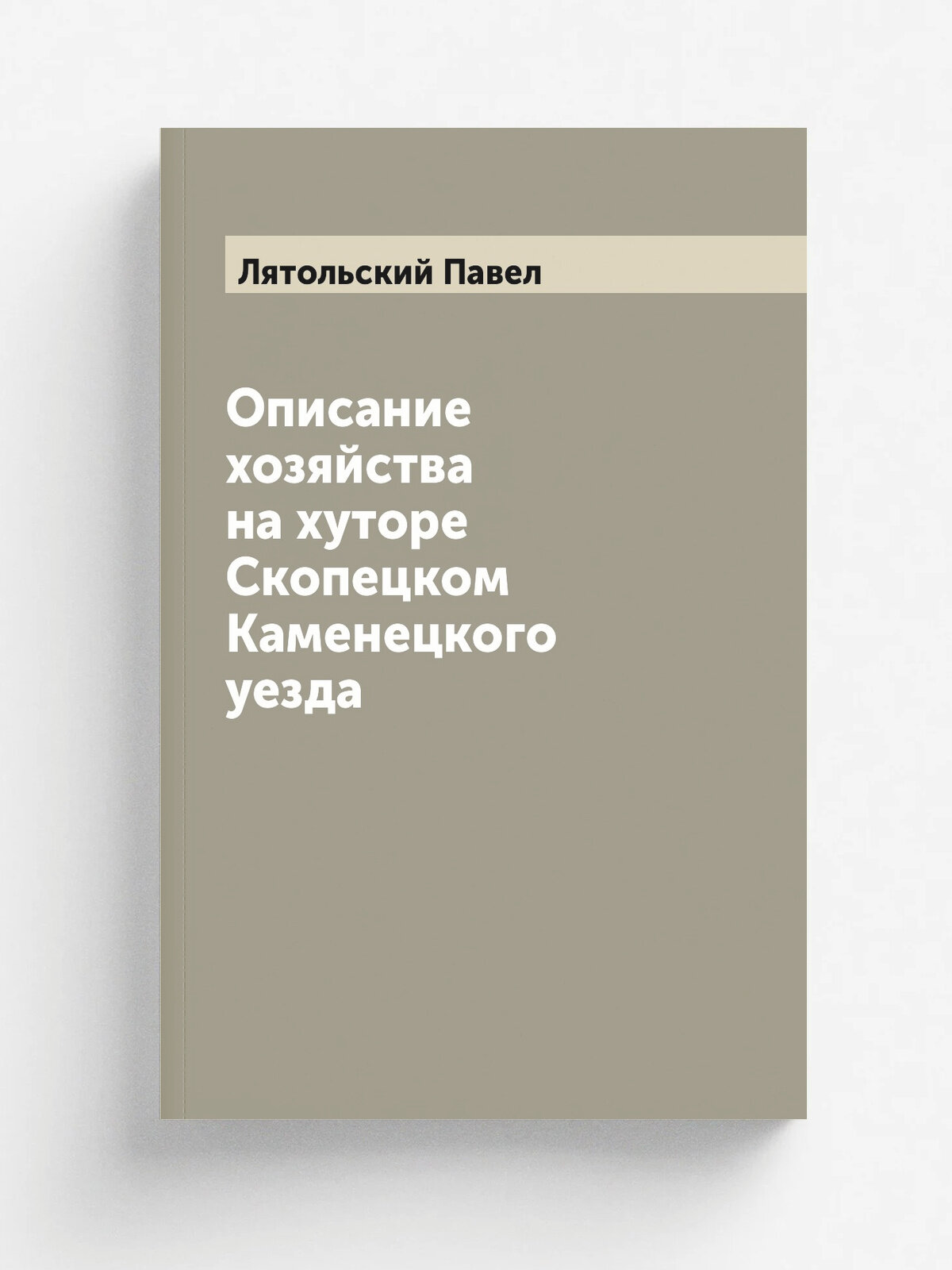 Описание хозяйства на хуторе Скопецком Каменецкого уезда