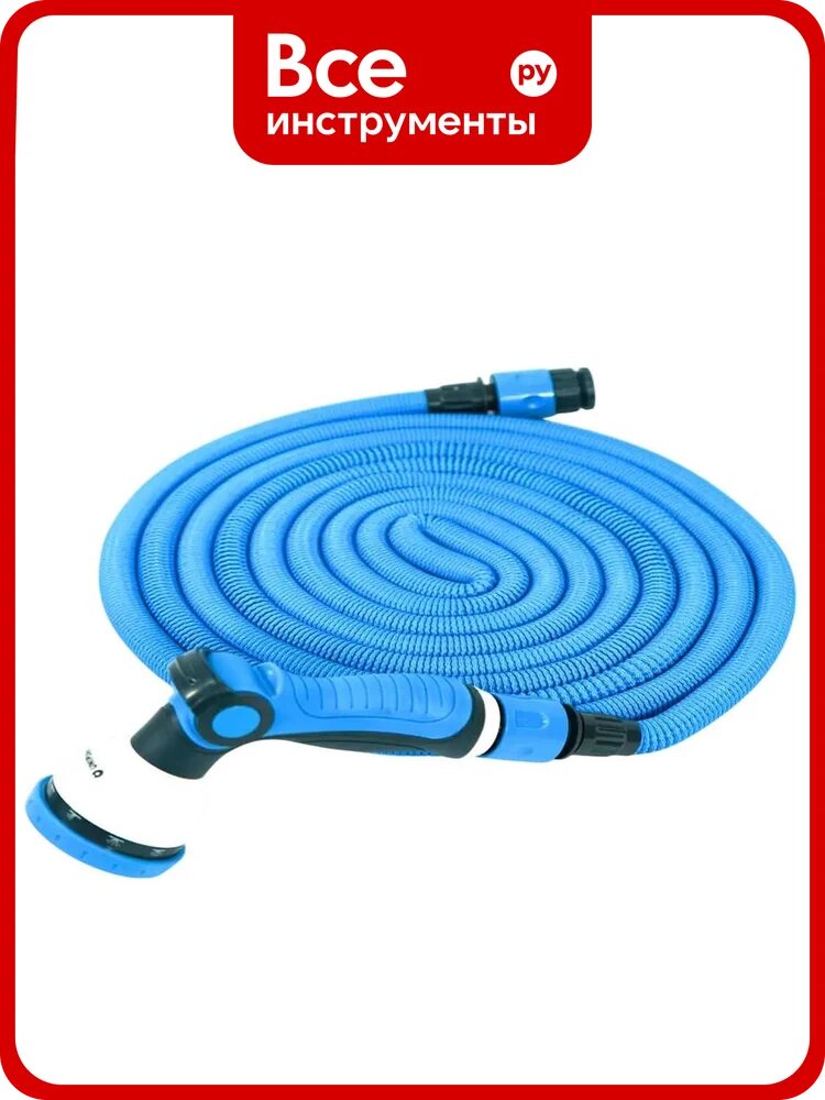 Шланг поливочный UNIPUMP 56805, растягивающийся, 22м, 3/4", голубой