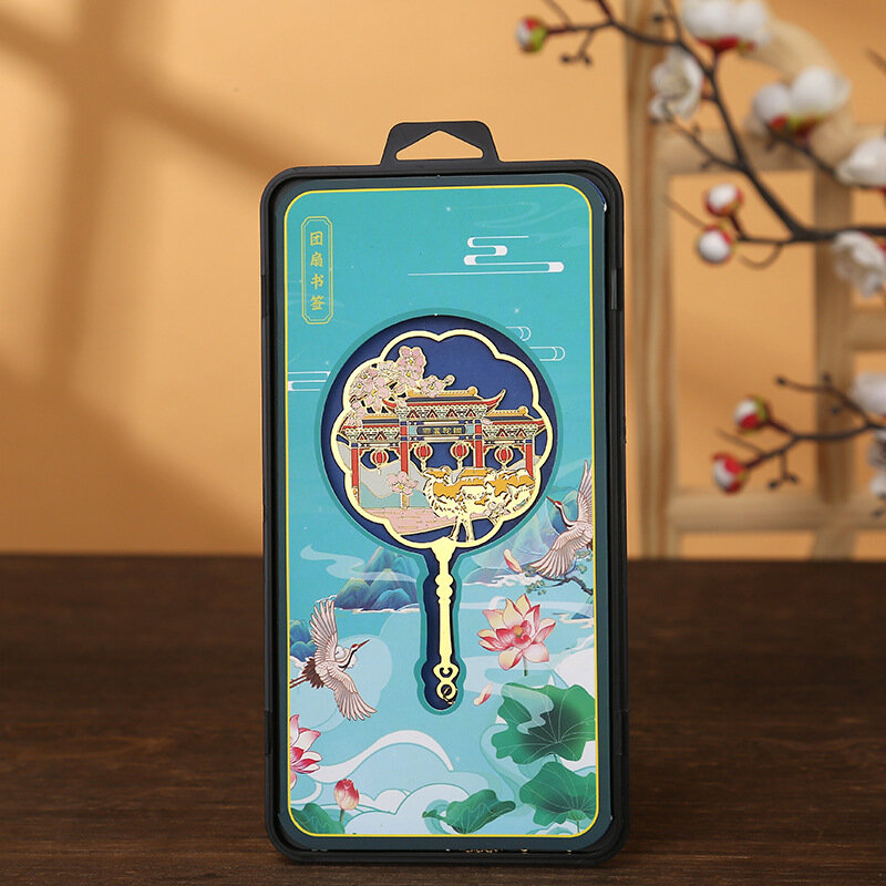 Металлический закладка с изображением вечернего дождя медного верблюда, упаковка в акриловую коробку, 6x4см