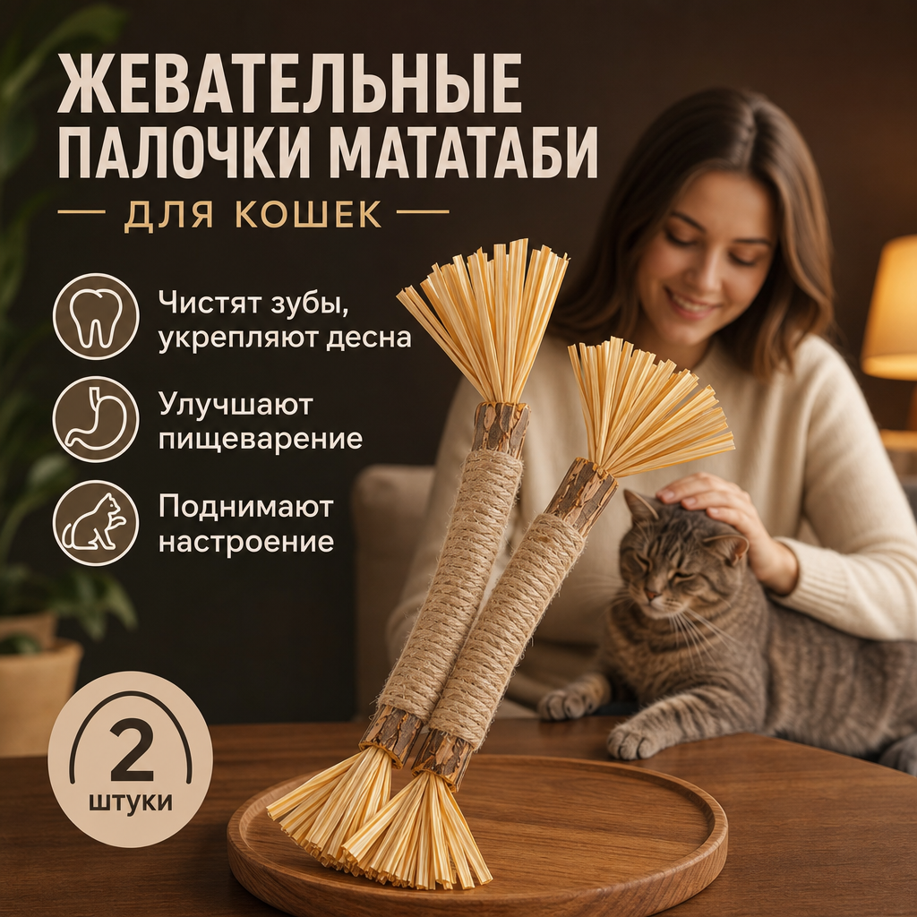 Набор натуральных палочек мататаби для кошек, натуральный мататаби, натуральный материал, уход за зубами