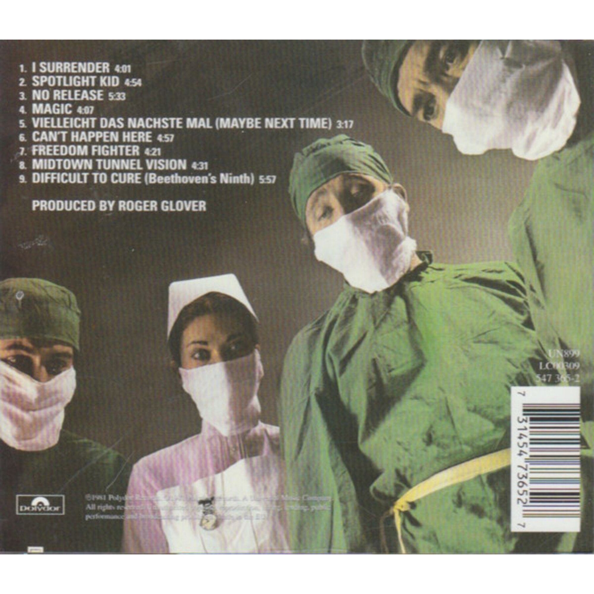 RAINBOW - Difficult To Cure (CD, Reissue, Remastered) Компакт Диск — фото 1