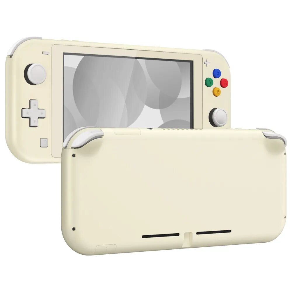 Прозрачный чёрный корпус eXtremeRate для Nintendo Switch Lite (NSL) с защитной плёнкой для экрана комплект для самостоятельной замены