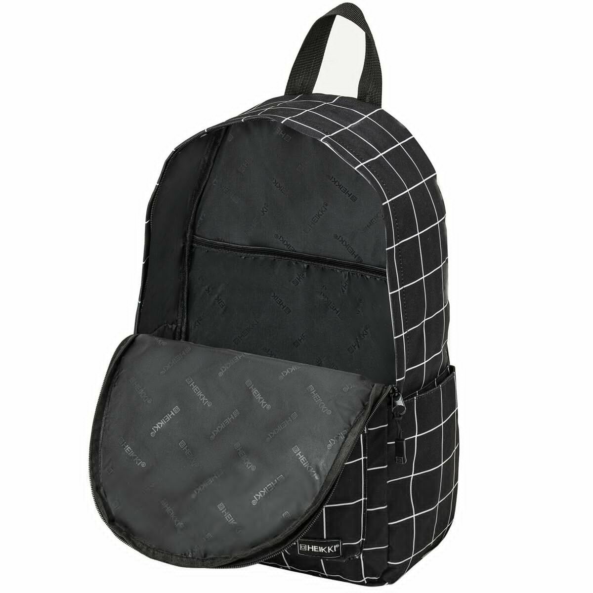 Рюкзак универсальный HEIKKI Positive Checkered, 42х28х14см, карман-антивор (272547)