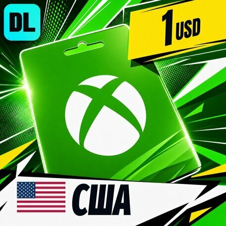 Xbox Gift Card США 1 USD — карта оплаты, цифровой код пополнения счёта, моментальная доставка