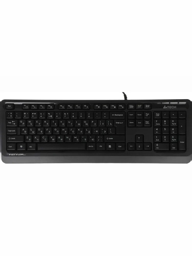 Клавиатура проводная A4Tech FK10 черный/серый USB (FK10 GREY) кабель 1.5м