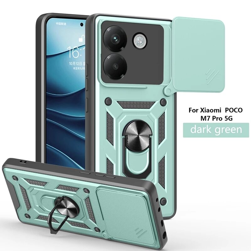 Для POCO M7 Pro 5G чехол, противоударный магнитный кольцевой держатель-подставка, чехол для Xiaomi POCO M7 Pro M7Pro 5G Coque