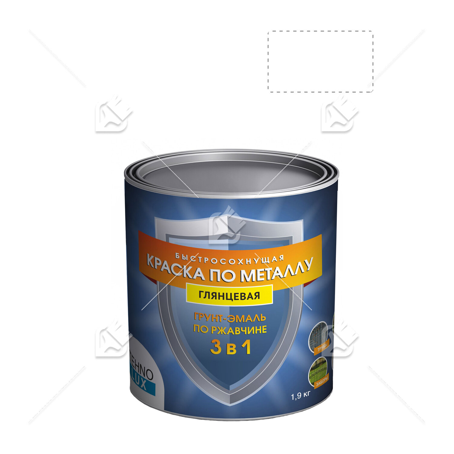 Грунт-эмаль 3 в 1 Технолюкс гладкая белая RAL 9010 1,9 кг