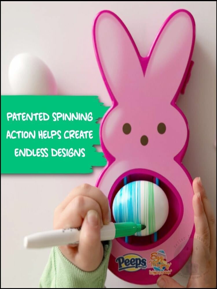 The Eggmazing Egg Decorator-Peeps Bunny - набор для декоративно-прикладного искусства, включает 6 нетоксичных, быстросохнущих цветных маркеров (от 3 лет)