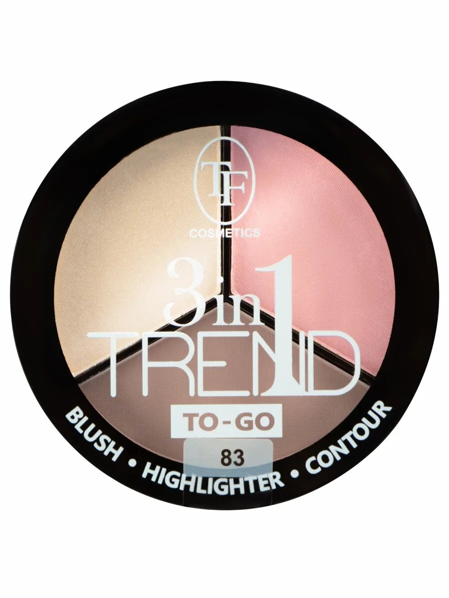 Контур для лица румяна хайлайтер скульптор TF cosmetics 3 в 1 палетка