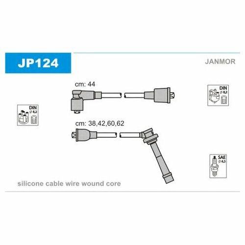 Комплект проводов зажигания Janmor JP124 для Suzuki Baleno, Swift II