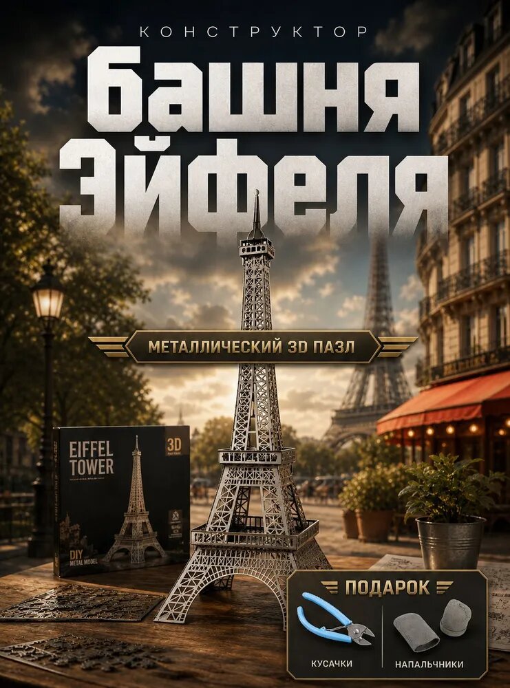 Сборная модель Эйфелевой башни 3D
