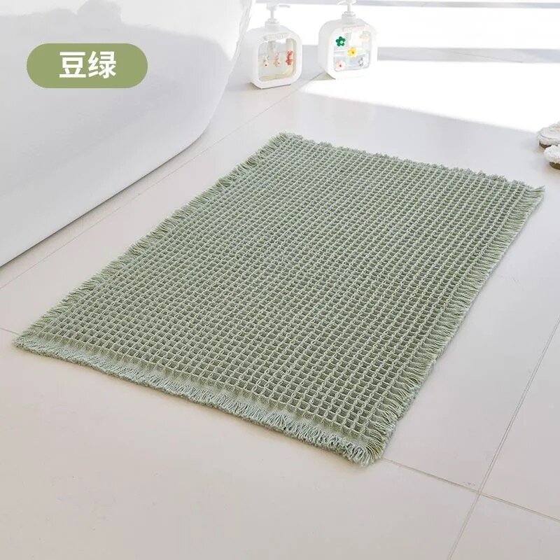 Коврик для ванной SeaRoom, вафельное полотно, противоскользящий, бежевый, 50x80 см