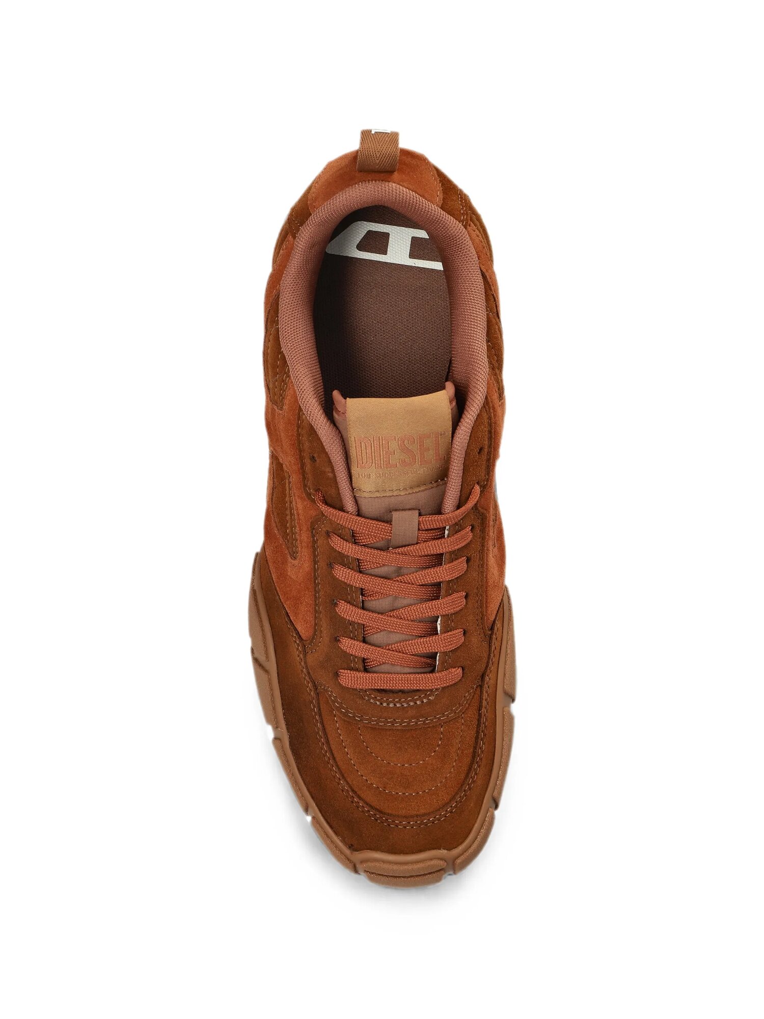 Кроссовки DIESEL S-Pagodha low sneakers, размер 40 EU, коричневый/серый/оранжевый — фото 1